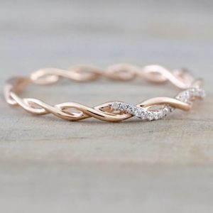 Jewelry | Rose Gold Twisted Wedding Engagement Ring | Poshmark
